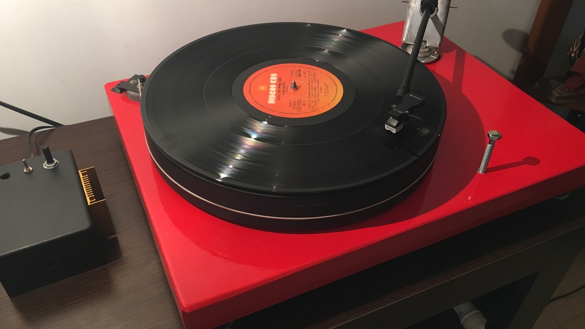 A home-made record player